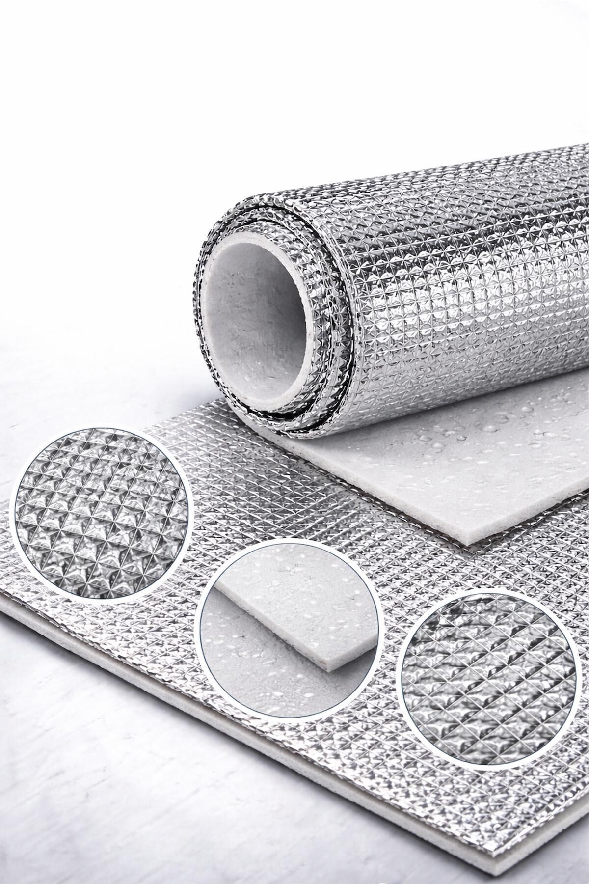 Thermo Isolierstoff Aluminium Silber 150 cm flexibel