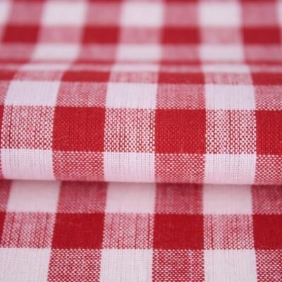 Rot karierter Stoff – Baumwolle als Meterware kaufen