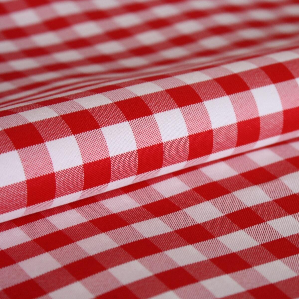 Rot karierter Stoff – Baumwolle als Meterware kaufen