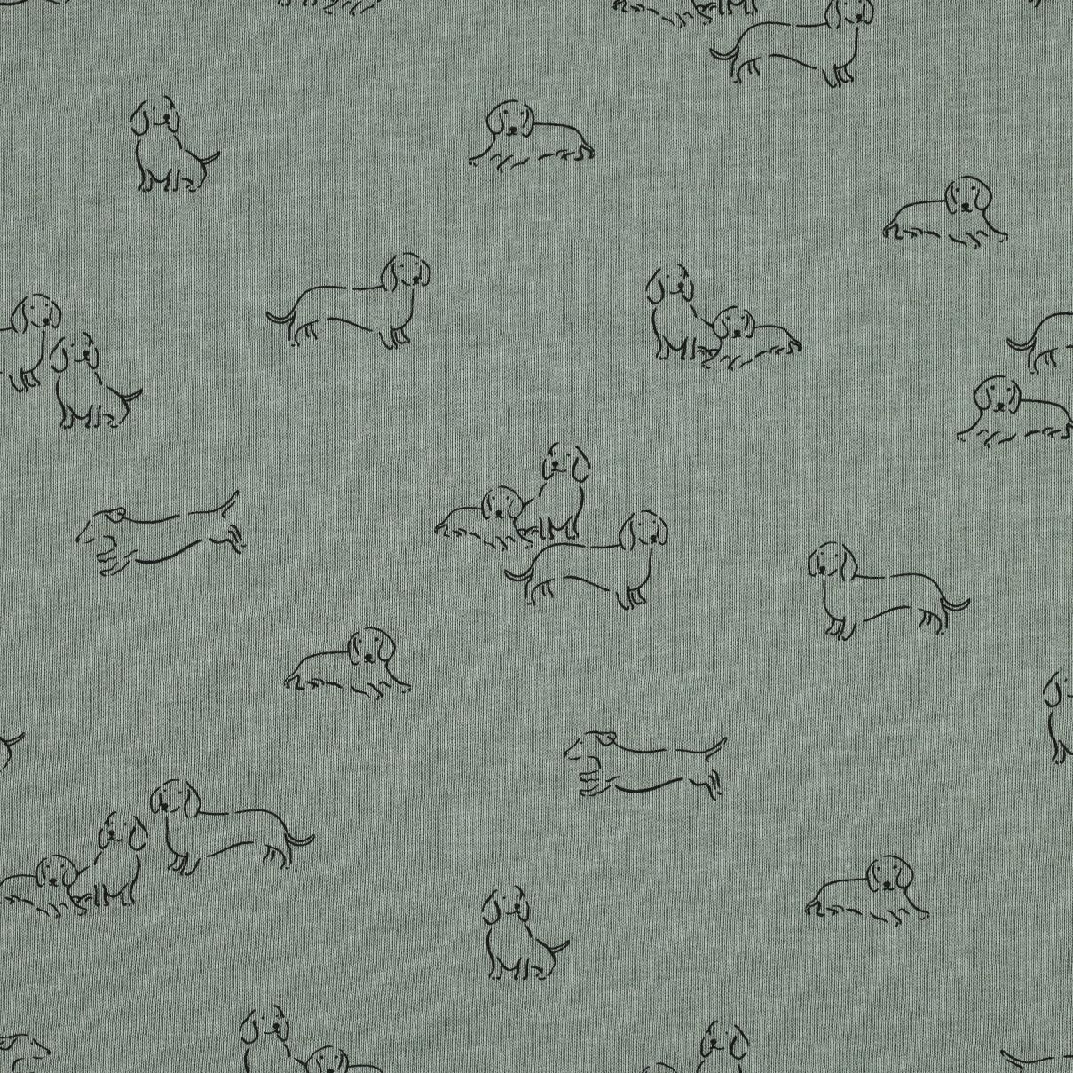 Stoff süße Dackel Grün Sweat Hund Welpe Bekleidung Kinder