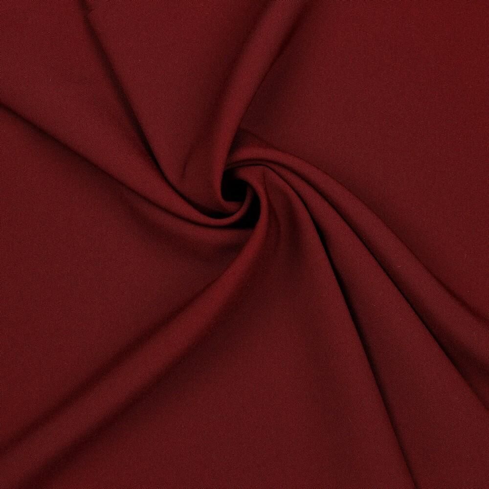 Stoff Meterware Polyester Uni Bordeaux