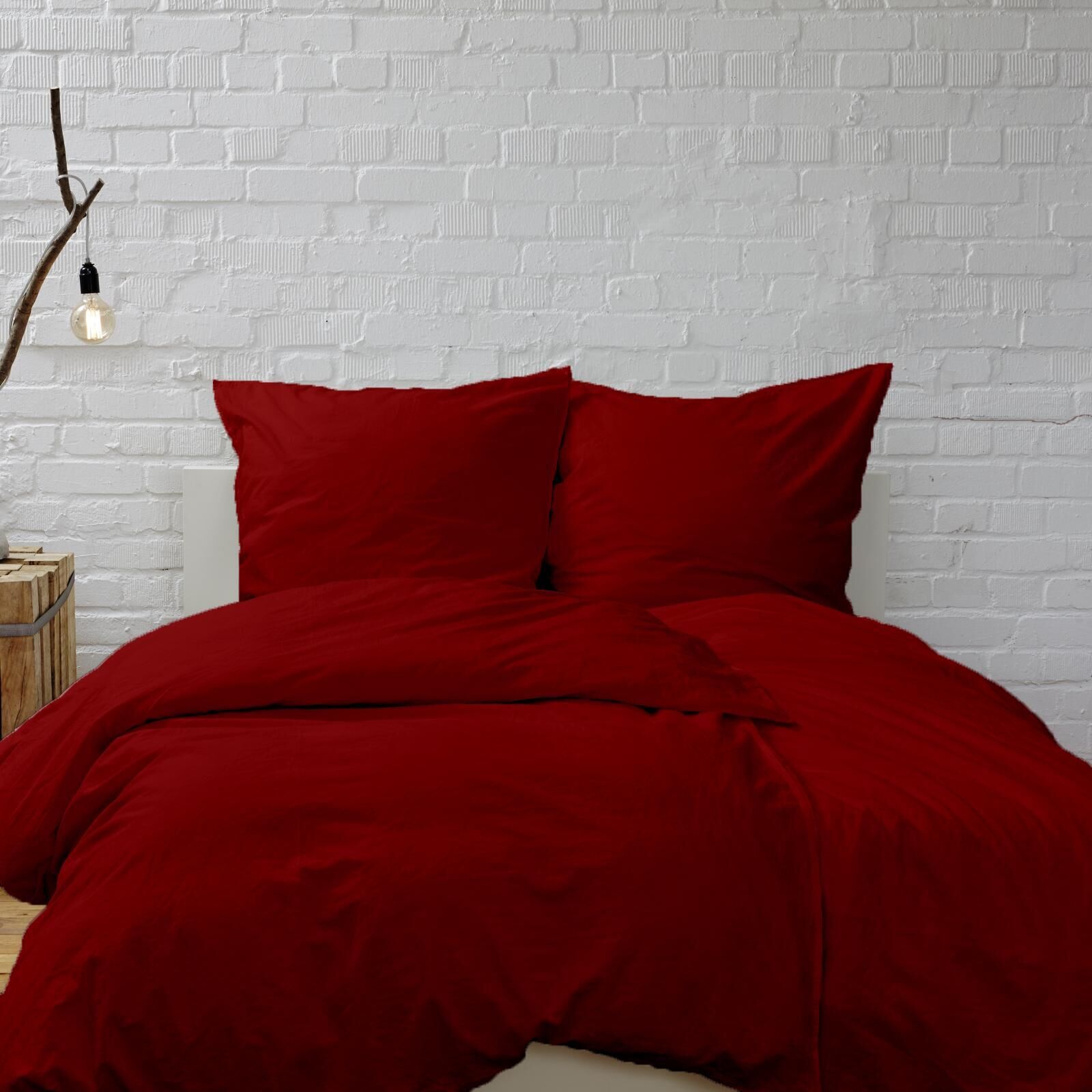 Bettwasche Bordeaux Rot